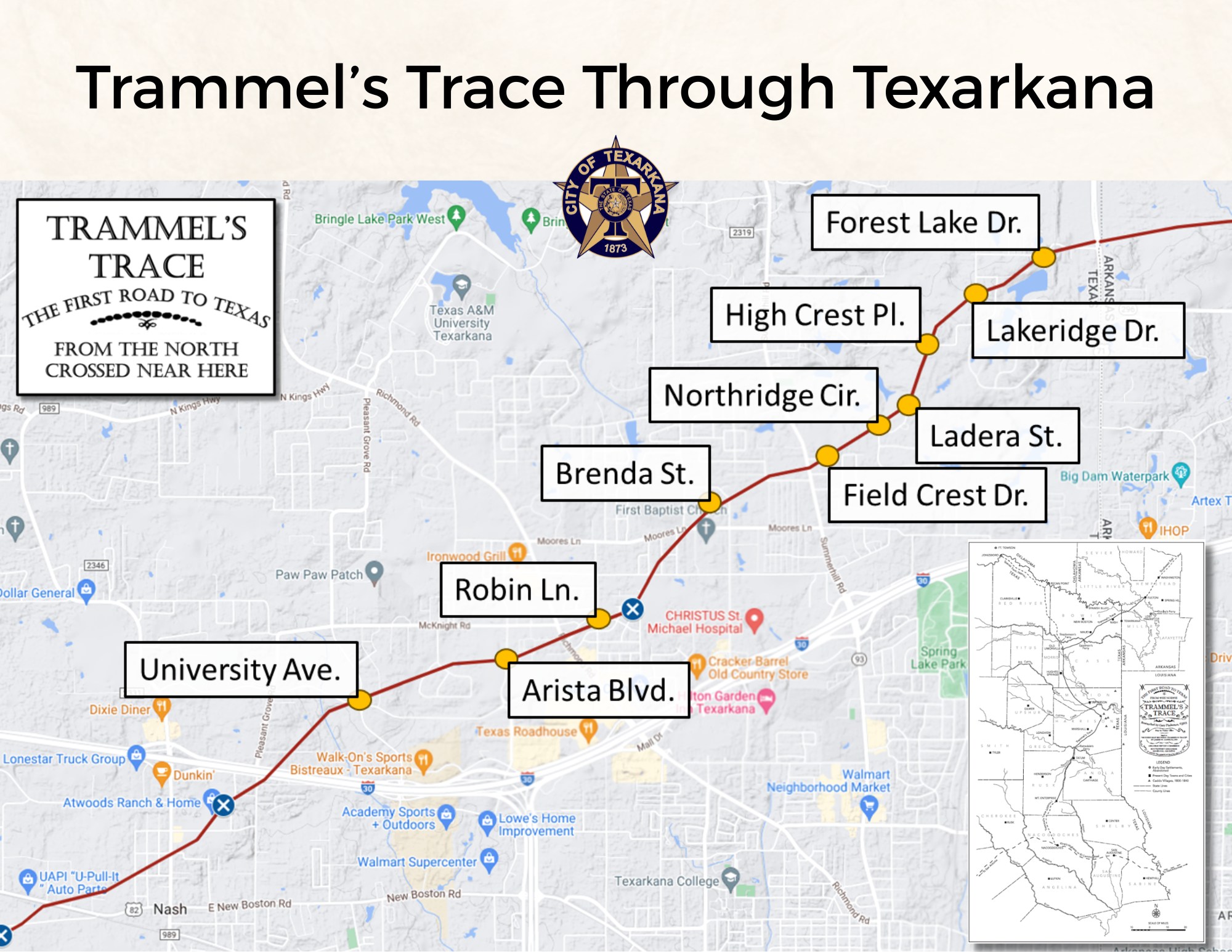 The first road into Texas from the North ran right through Texarkana ...